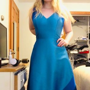 Theia | Dresses | Caribbean Blue Prom Gown | Poshmark